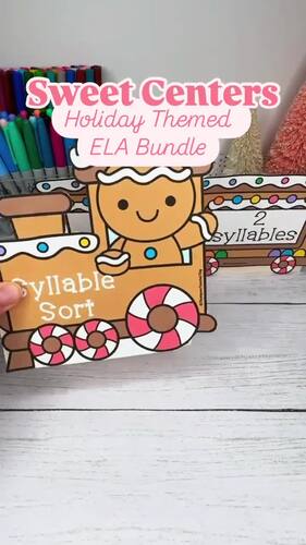 Sweet Centers {Gingerbread Holiday Themed BIG ELA Bundle} | TPT