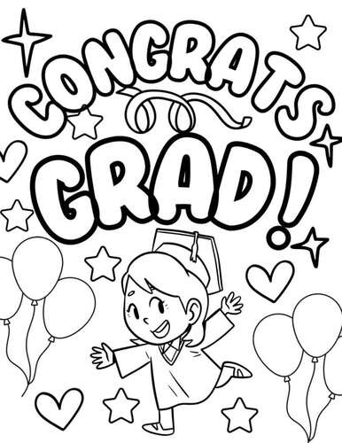 coloring pages printable graduation