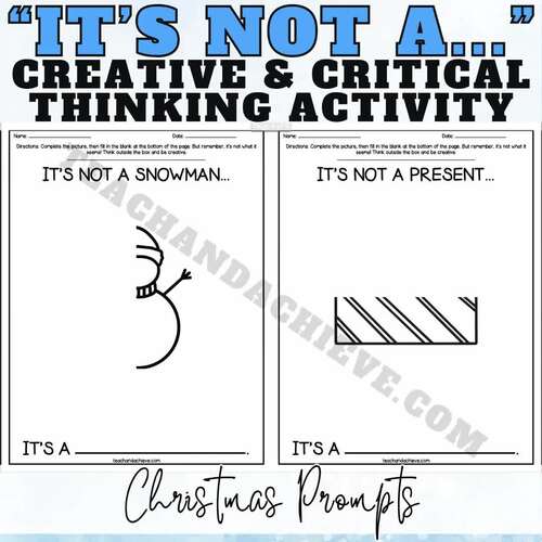 Finish the Picture, "It's Not A" Winter Christmas Activity Critical ...