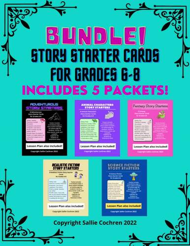 Story Starter Cards in Various Genres for Grades 6-8 | TPT