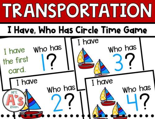 Preschool Circle Time | Transportation Activities | Counting by Mrs A's ...