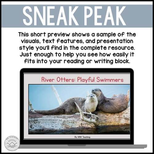 River Otters Nonfiction Book by MW Teaching Resources | TPT