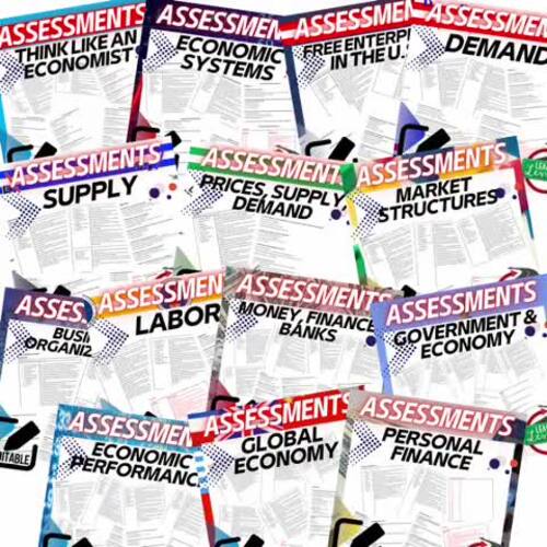 Economic Performance Assessments, Economics Tests, Economics Quizzes