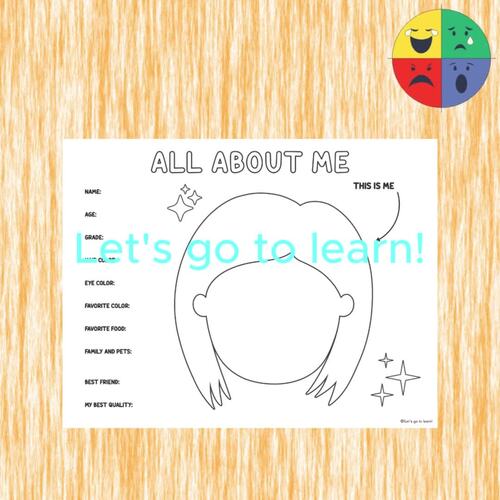 All About Me Face Templates, SEL Activities, Drawing & Writing, Self ...