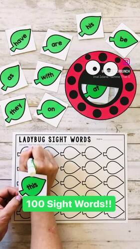 Fry's First 100 Sight Words Practice - Spring Feed the Activities ...