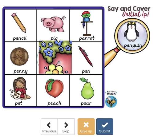 Articulation P Games Boom Cards for Speech Therapy by Busy Bee Studio