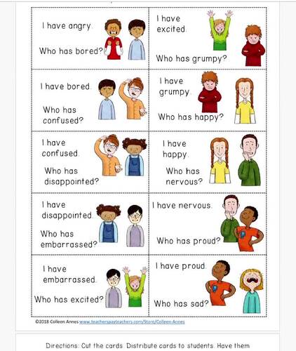 ESL Newcomer Feelings/Emotions Vocab Unit | Games, Grammar, Reading ...