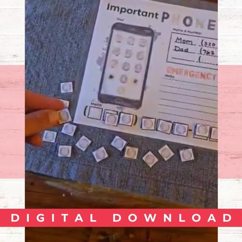 Phone Number Practice | Number Activity | Cell Phone Worksheet by ...