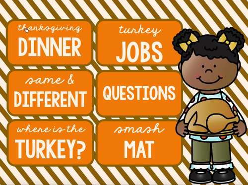 NO PRINT Thanksgiving Preschool Language Unit by Itty Bitty Speech