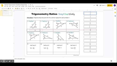 Trigonometric Ratios Digital Activity by Made 2 Count | TPT