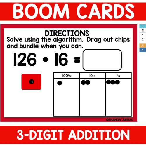 3-digit Addition Boom Cards by Shanon Juneau We are Better Together