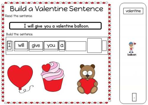 Distance Learning | Valentine's Day Scrambled Sentences | Boom Cards