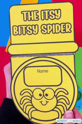 The itsy bitsy spider Incy Wincy nursery rhyme craft activity Kindergarten