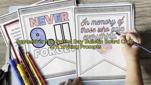 September 11th Patriot Day Bulletin Board Craft Activity 9/11 Writing ...