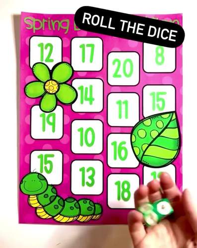 Spring Addition and Subtraction Bump Games by Sweetnsauerfirsties