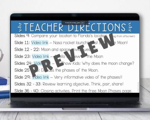 Moon Phases Virtual Field Trip Elementary Science Digital Activity