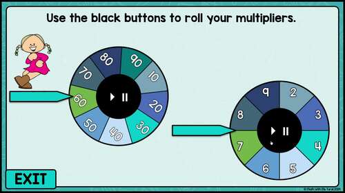 Free Multiplying by Multiples of 10 Random Number Spinner | TPT