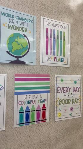 Back to School Posters| Editable Classroom Decor by Kara Matthews