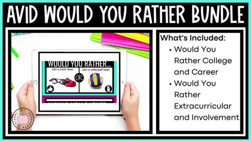 AVID Middle School and High School Would You Rather Digital Game BUNDLE