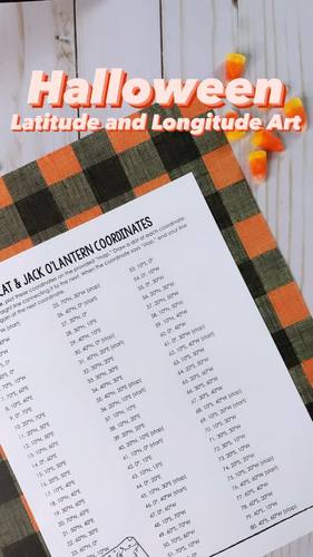 Latitude and Longitude Fun Halloween Activities by Edventures at Home