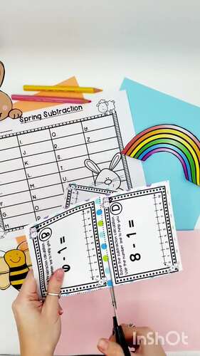 Spring Subtraction within 20 Task Cards Learn to Subtract Activities ...