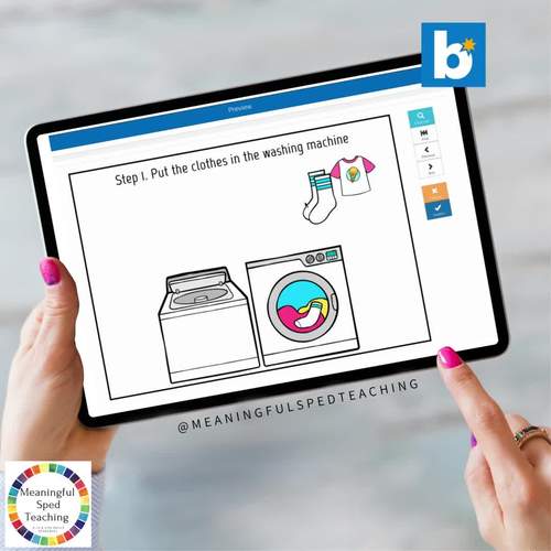 Life Skills Laundry Sequencing Special Education Boom Cards™ | TpT