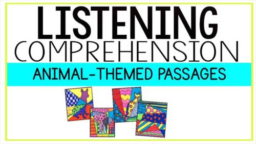 NONFICTION Art-infused Listening Comprehension Passages [Volume 1: ANIMALS]