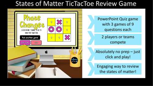 States of Matter Tic Tac Toe Game for PowerPoint by JayZee | TPT