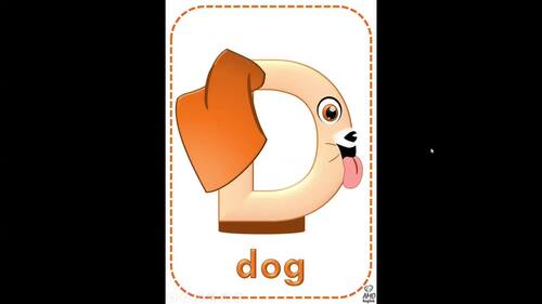 English Alphabet Mnemonic Hidden Capital Letters Flashcards with Free ...