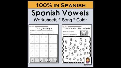 Spanish Vowels Las Vocales Practice Activities by Sra Casado Spanish ...