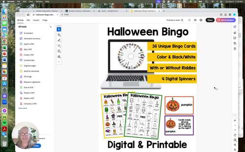 Halloween Bingo 36 Printable & Digital Boards in Color + B/W | Riddles ...