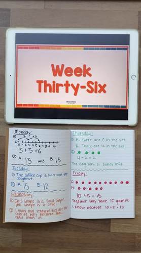 No Prep Math Warm-Ups | Kindergarten | Math Spiral Review | Morning Work