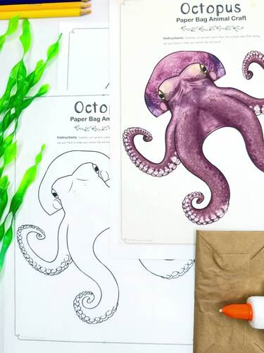 BUNDLE | Octopus | Printable Paper Craft Templates | Octopuses | Crafts