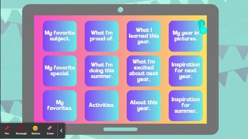 End of the Year Activity Slideshow Template by 3D Tech Teacher | TPT