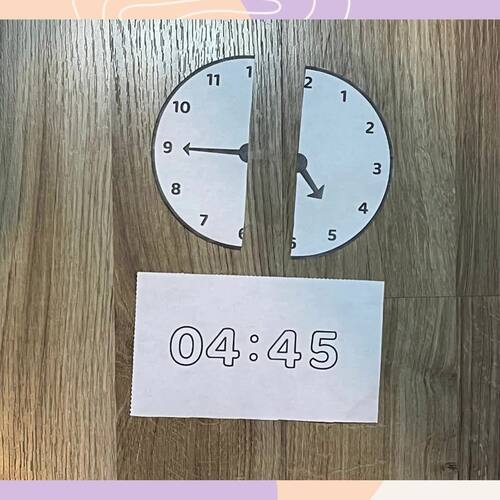 Telling Time to the Half Hour Worksheets – Cut & Fold Digital Clock Cards