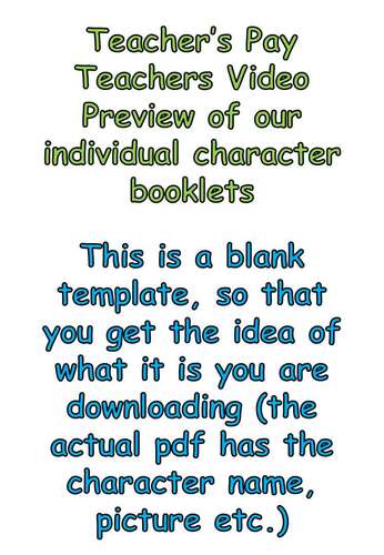 Describe Rudolph the Red Nosed Reindeer Character Description Booklet ...