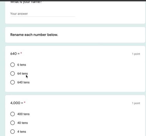 4th Grade Math Place Value within 1,000,000 Google Form Assessment Bundle