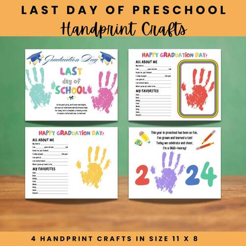 Preschool Last Day of School Handprint | Handprint Craft | Preschool Craft