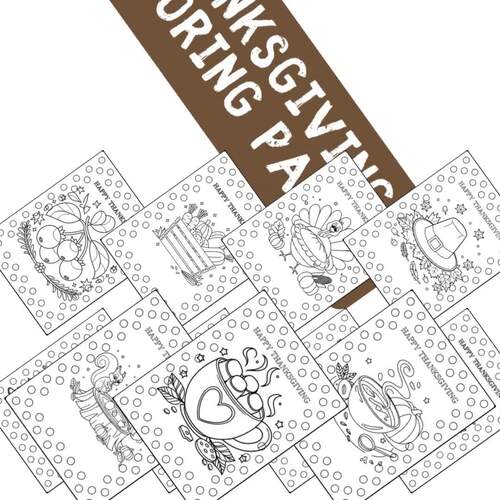Printable Thanksgiving Coloring Pages for Classrooms & Home Activities!