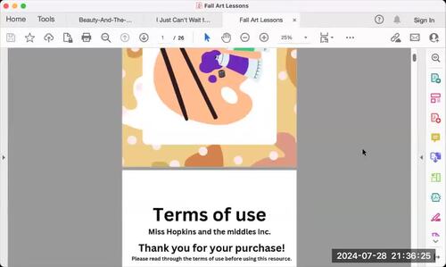 5 Art lessons | Back to School and Fall Themed by Miss Hopkins and the ...