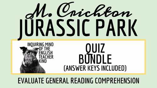 Jurassic Park by Michael Crichton Google Quizzes and Answer Keys (Self ...