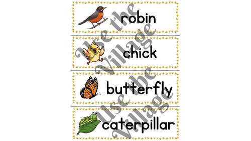 Spring Word Wall! Preschool / Kindergarten April May Vocabulary Write ...