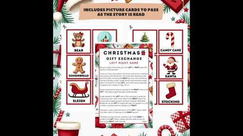 Christmas Gift Exchange LEFT RIGHT Game | Listening & Group Activity PDF