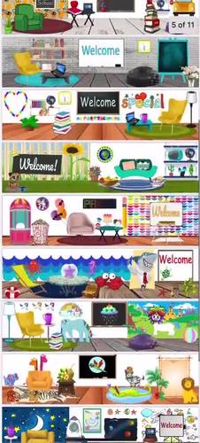 Google Classroom Headers- 10 Editable Virtual Google Classroom Headers