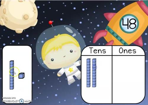 Counting to 99 Base ten block Boom Cards distance learning by Madame Soleil