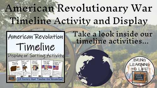 American Revolutionary War Timeline Activity & Classroom Display