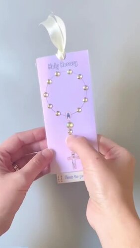 Holy Rosary Catholic Prayers Card Bookmark Month of Rosary Craft Activity