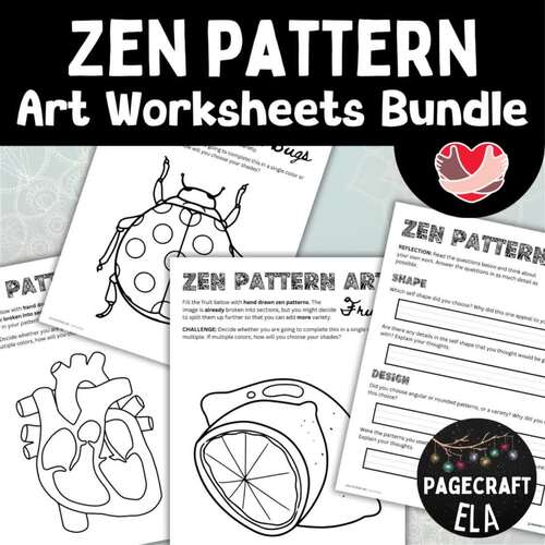BUNDLE of Inspiration and Worksheets for Fruit, Insect and Self Zen ...