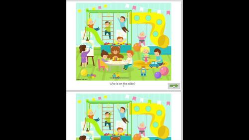 Answering Wh Questions Children at Play Digital Activity speech therapy