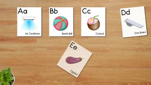 Summer -Themed Alphabet Flashcards | Phonics & Letter Recognition for ...